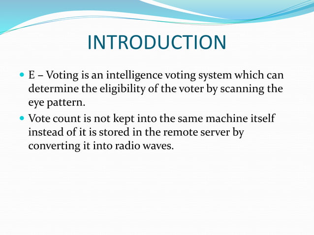 e-voting system | PPTX | Elections | Politics