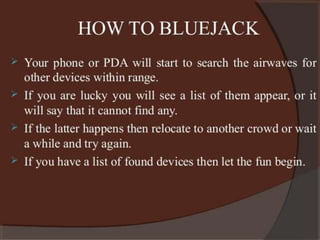 bluejacking | PPTX