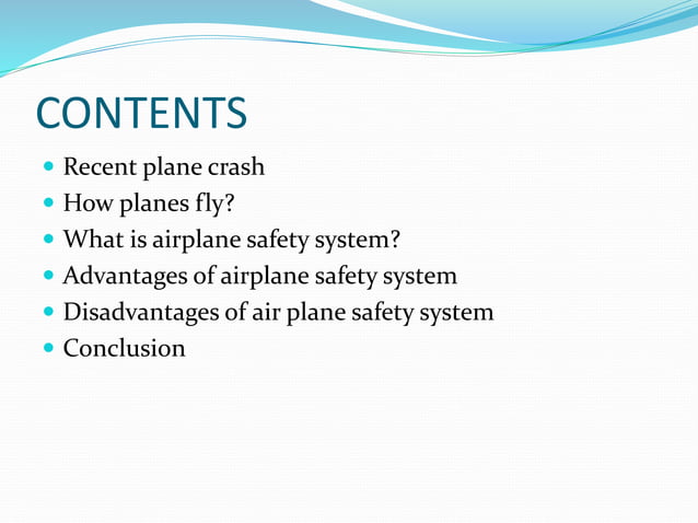 AIR PLANE SAFETY SYSTEM | PPTX