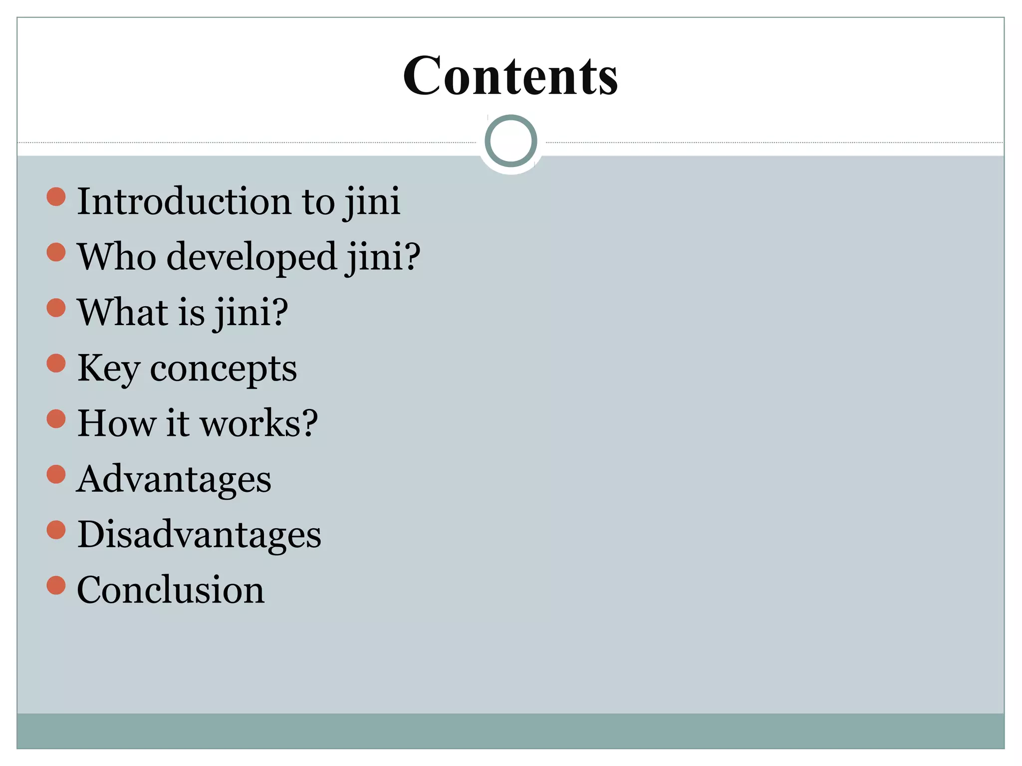JINI Technology | PPT