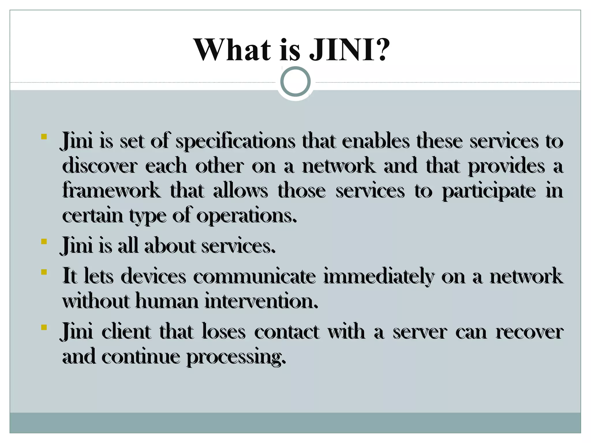 JINI Technology | PPT