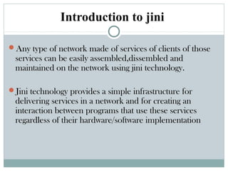 JINI Technology | PPT