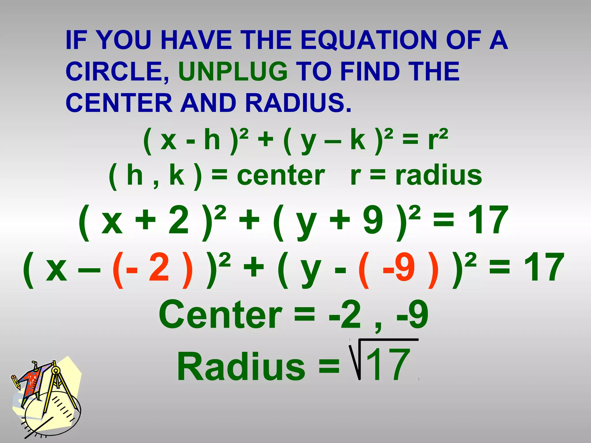 14 6 equations of-circles | PPT | Physics | Science