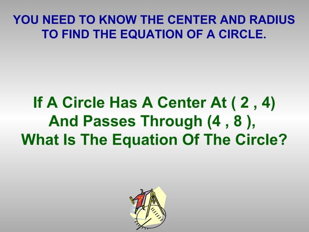 14 6 equations of-circles | PPT | Physics | Science