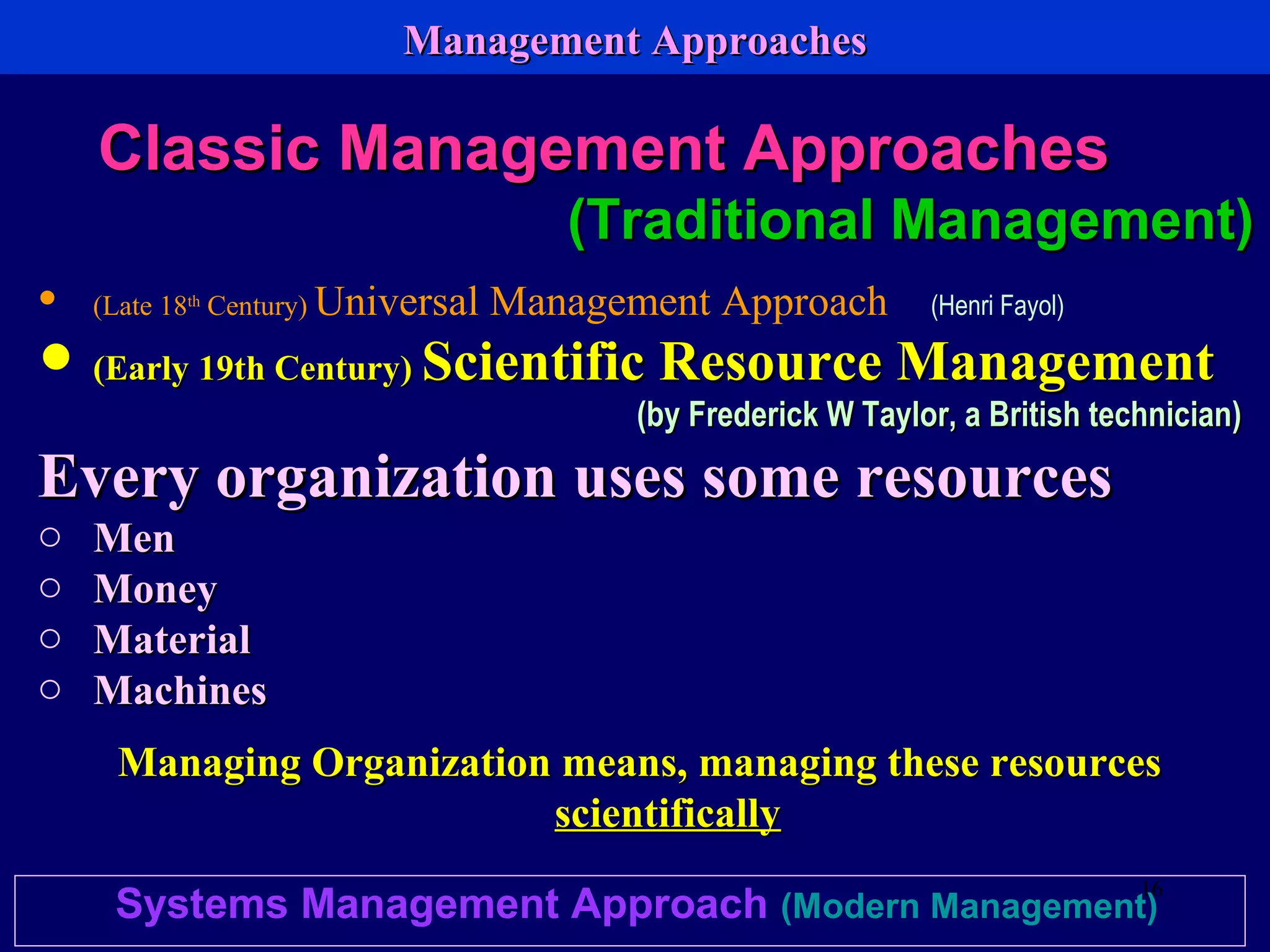 Overview of Organizational Management Systems | PPT