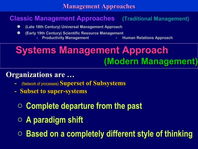 Overview of Organizational Management Systems | PPT