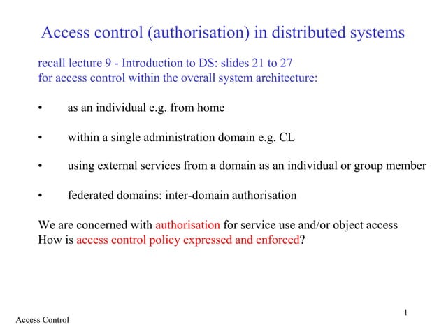 Access Control | PPT