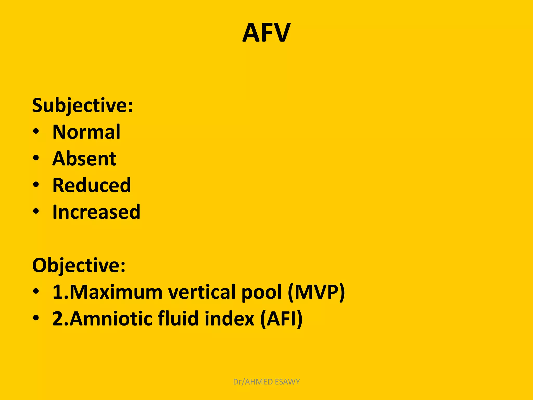 14-amniotic fluid imaging Dr Ahmed Esawy | PDF