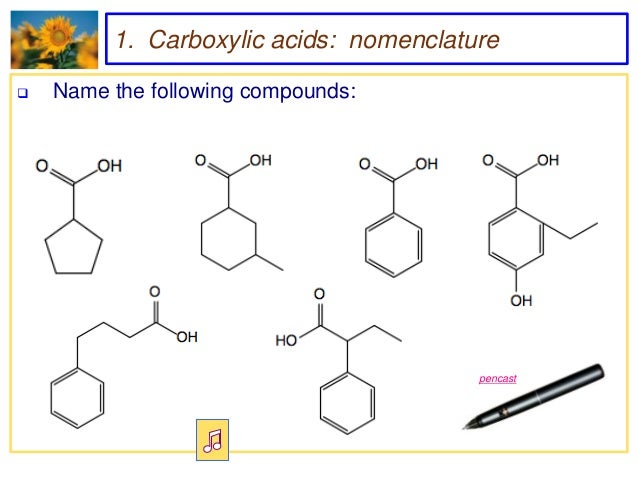 Carboxylic Acids and Carboxylic Acid Derivatives