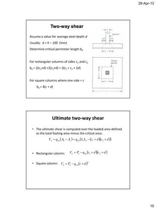 Lec13 Continuous Beams and One Way Slabs(3) Footings (Reinforced ...