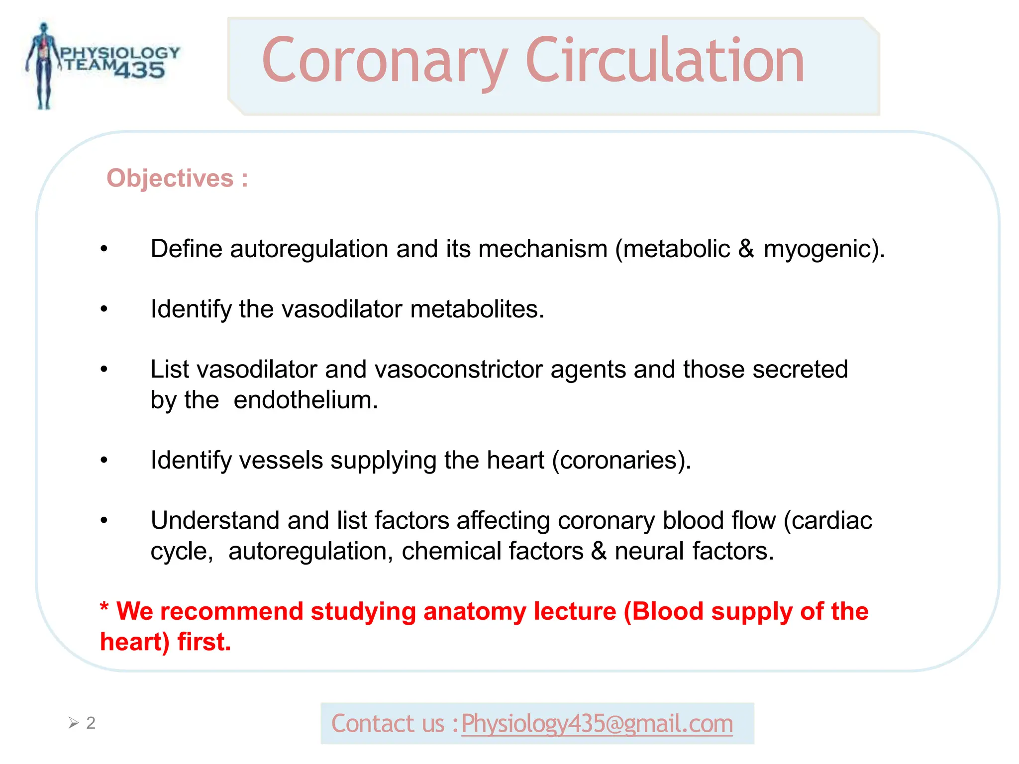 14- Coronary circulation .pptx,Coronary circulation .pptx