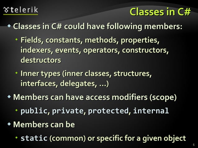 14 Defining Classes