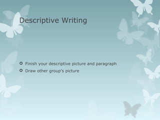 14. descriptive writing and adjectives | PPT