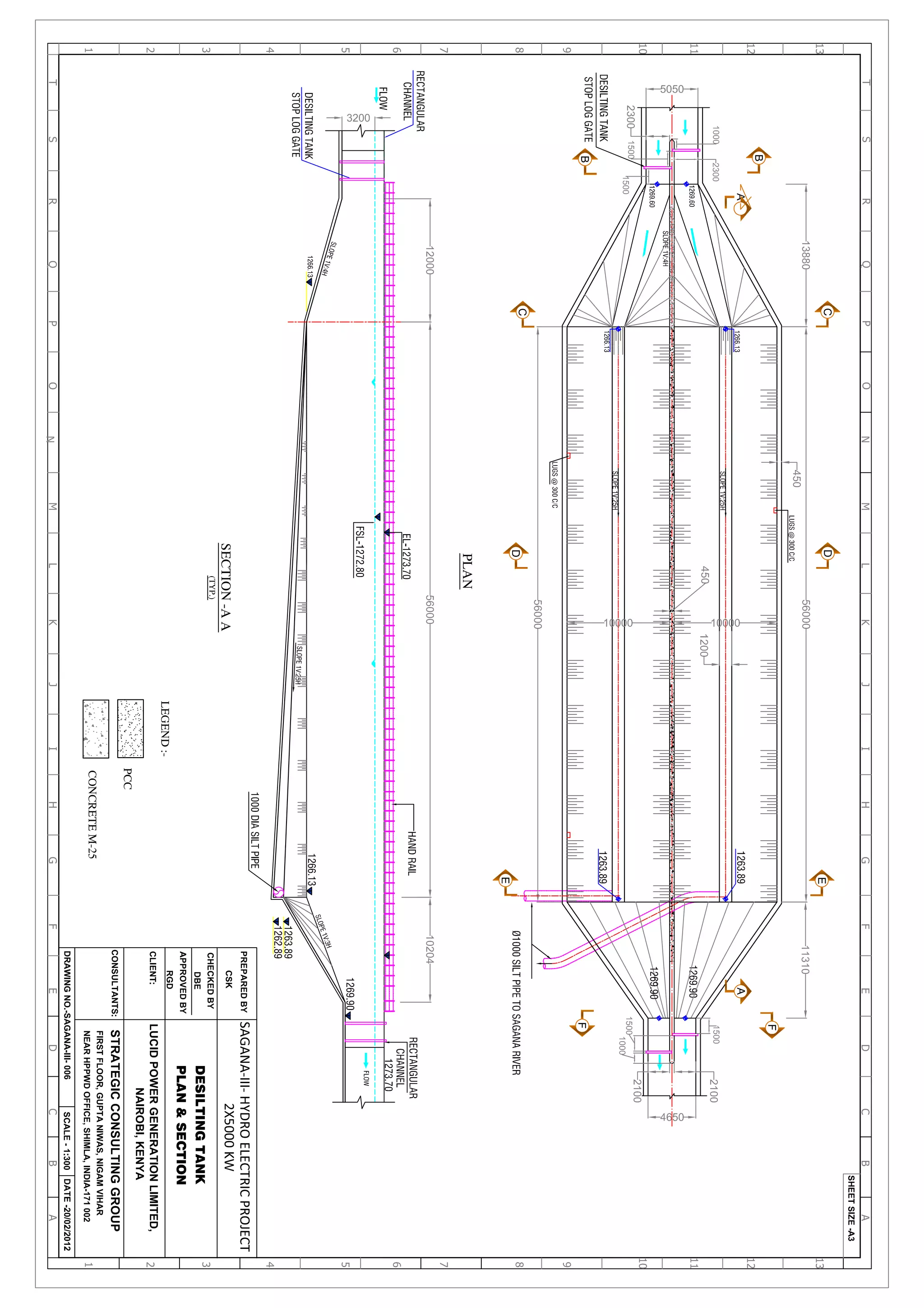 14 desilting tank-plan & section details | PDF