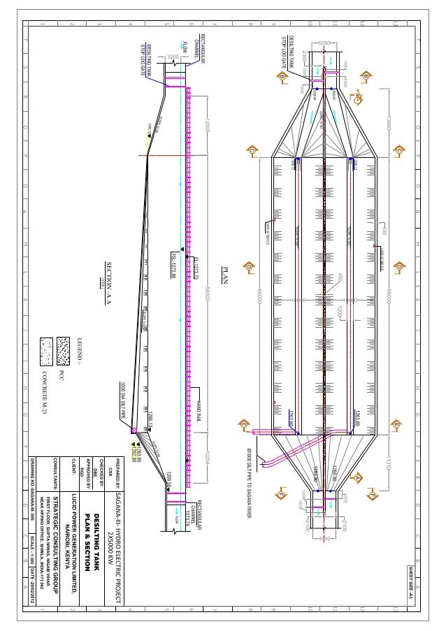 14 desilting tank-plan & section details