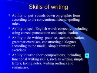 14. developing writing skills | PPT