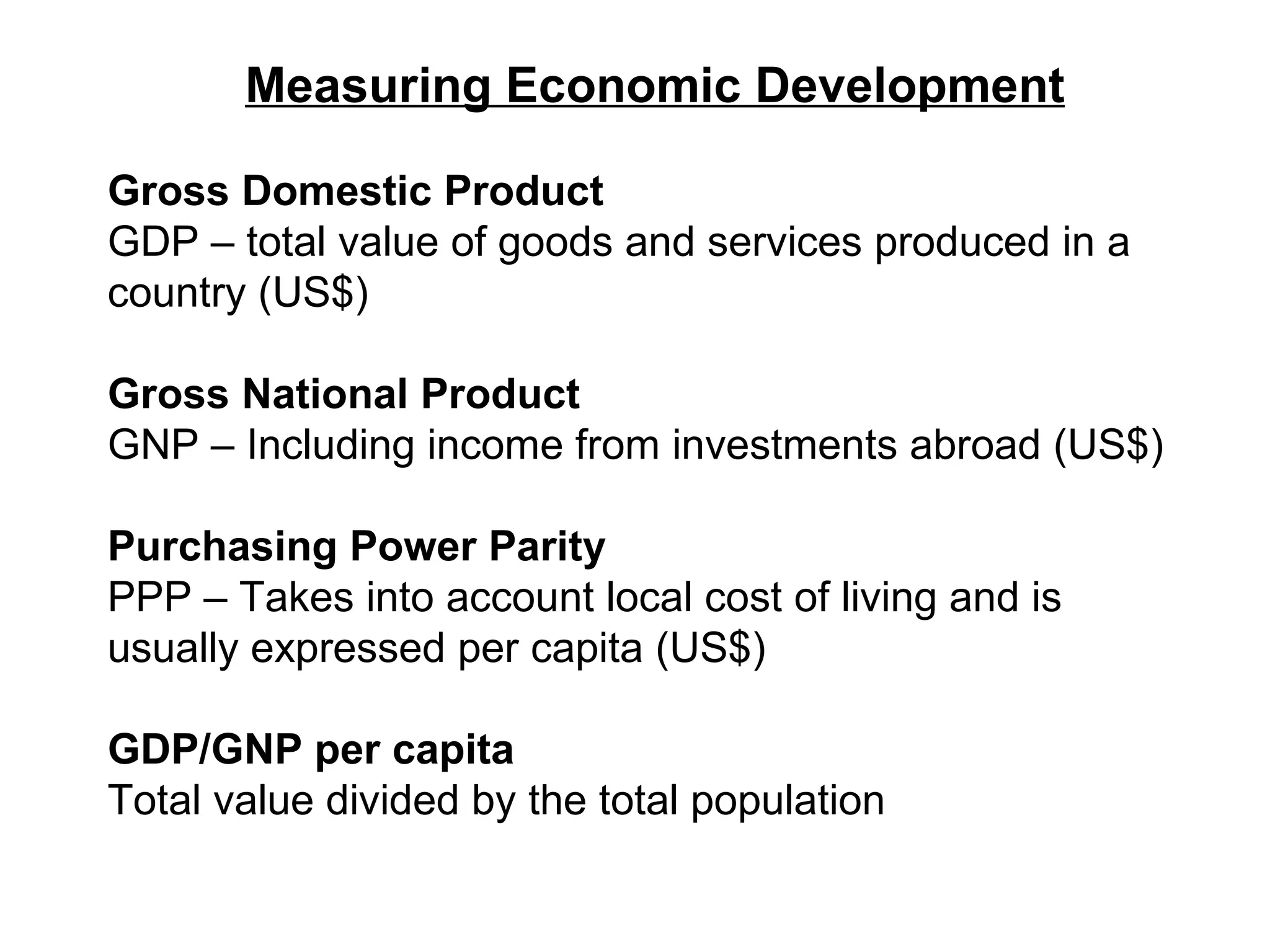 14 Development Definitions And Measuring Development | PPT