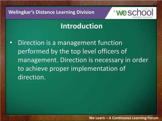 Art of Directing - Principles of Management | PPTX | Business ...