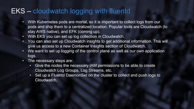 EKS AWS Presentation kuberneted oriented | PPTX | Cloud Computing | Internet
