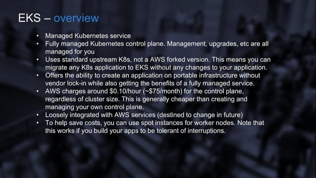 EKS AWS Presentation kuberneted oriented | PPT