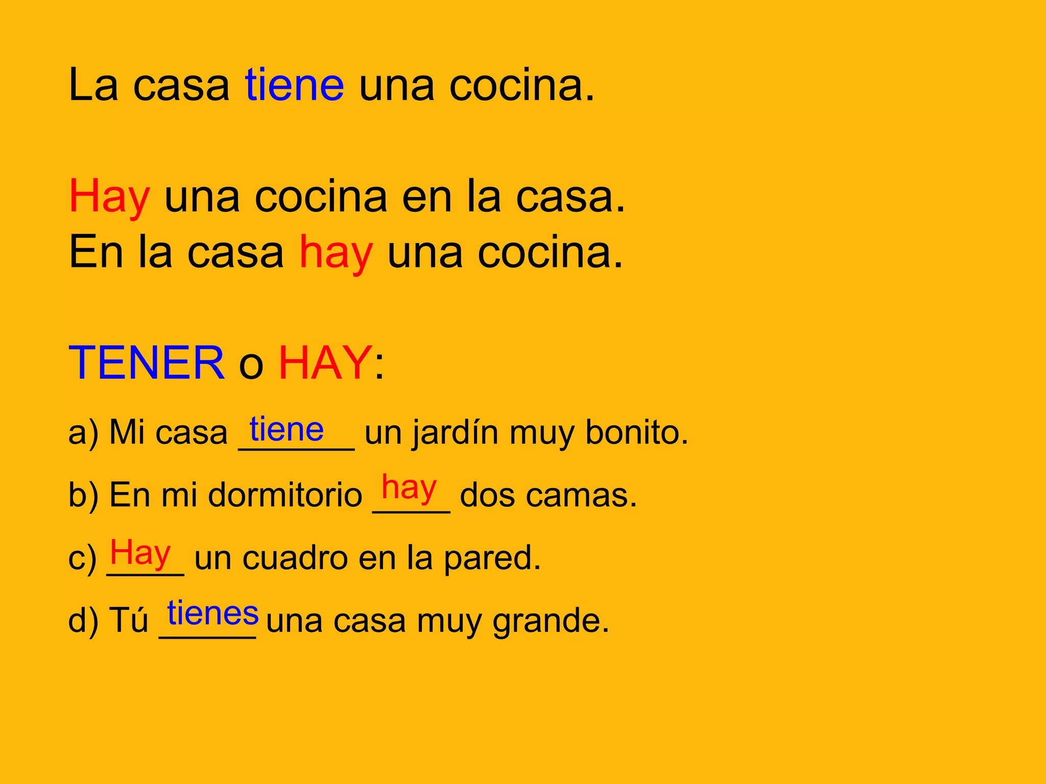 Expresar la existencia de algo. | PPT