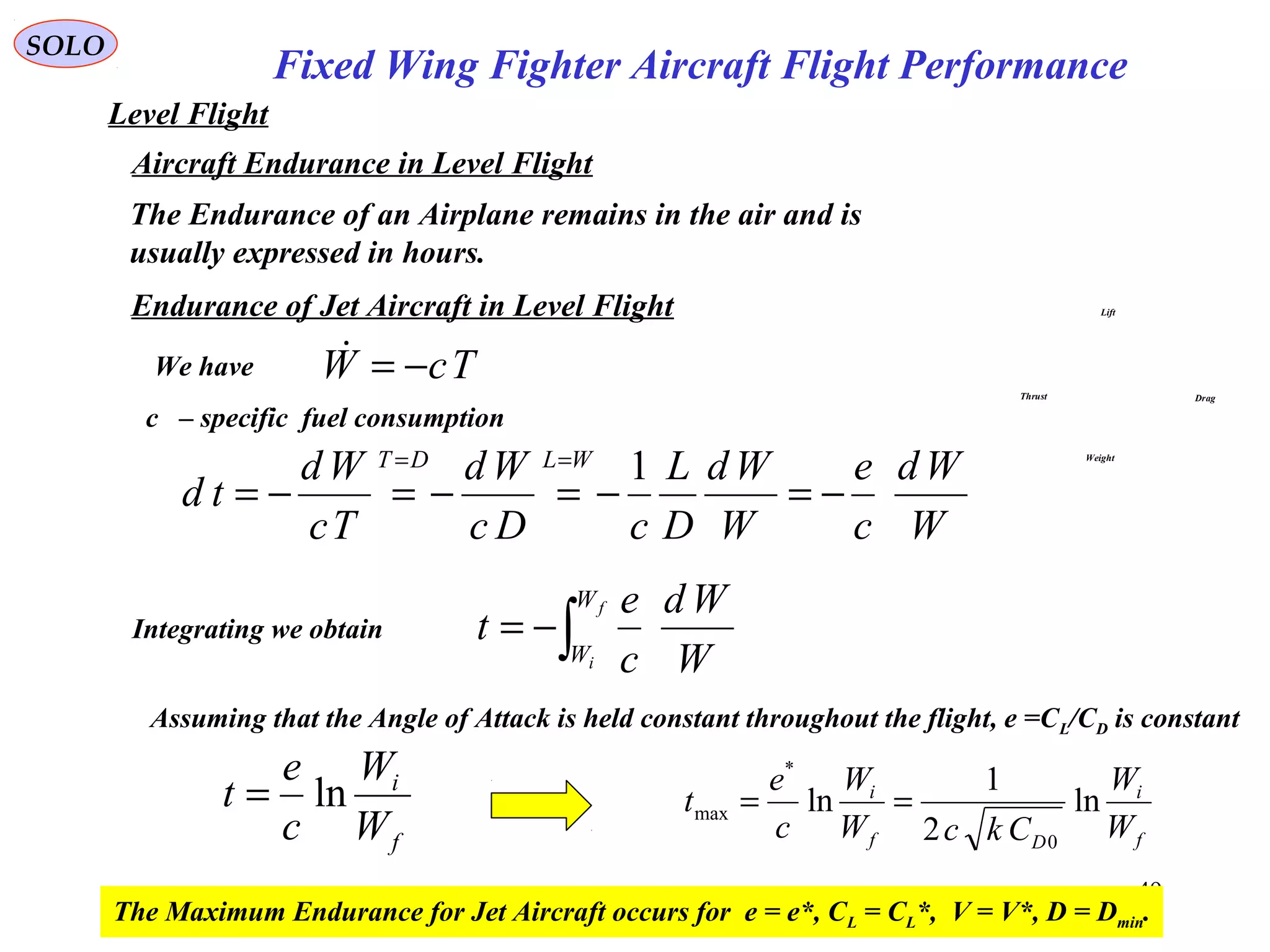 14 fixed wing fighter aircraft- flight performance - ii | PPT