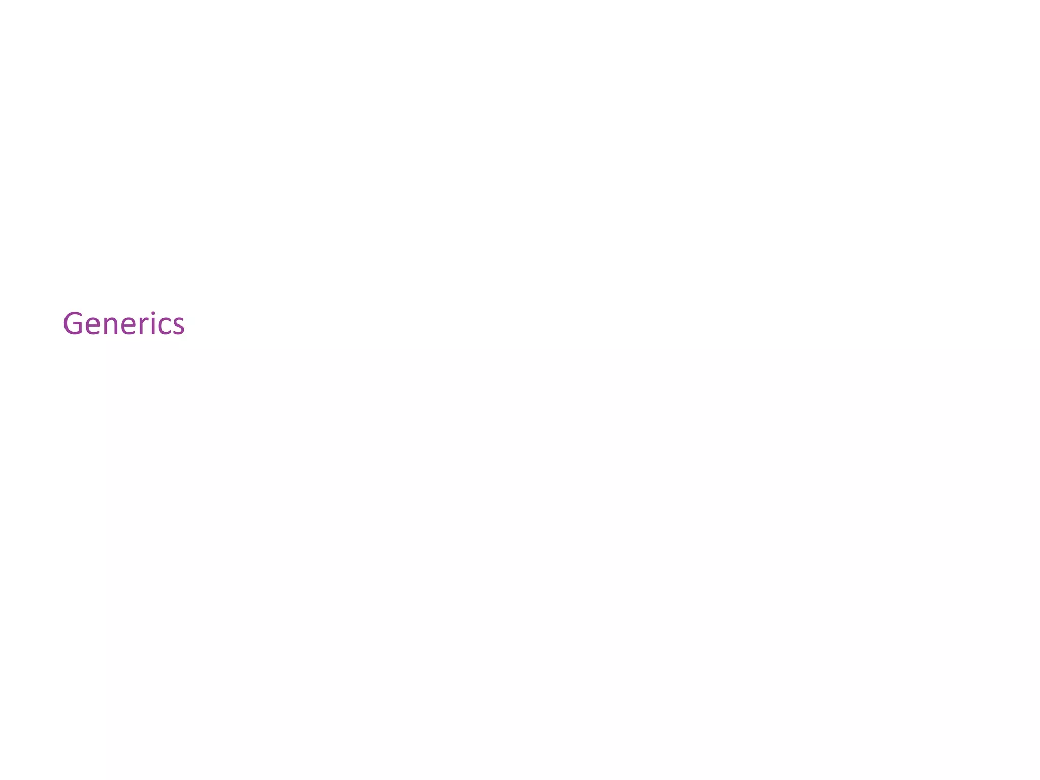 14 generics and iterators | PDF