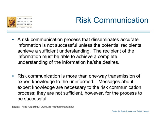 Risk Characterization, George Gray | PPT