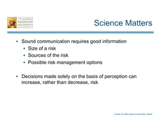 Risk Perception and Communication | PDF