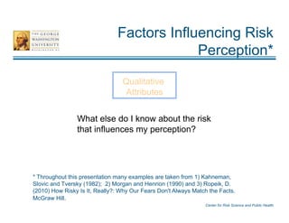 Risk Perception and Communication | PDF