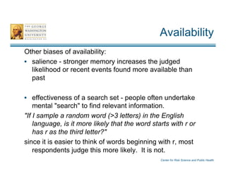 Risk Perception and Communication | PDF