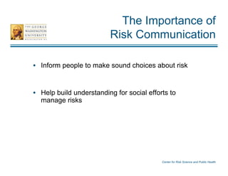 Risk Perception and Communication | PDF