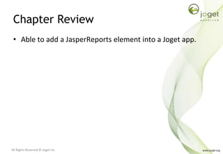 Joget Workflow v6 Training Slides - 14 - Introduction to Reporting | PPTX