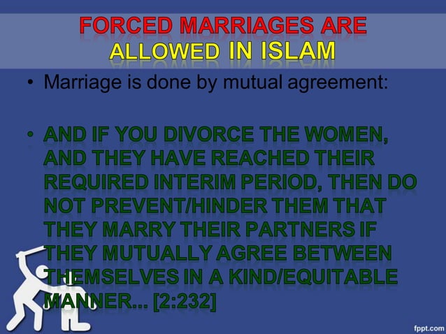 14. islam allows forced marriages | PPT