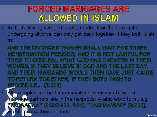 14. islam allows forced marriages | PPT