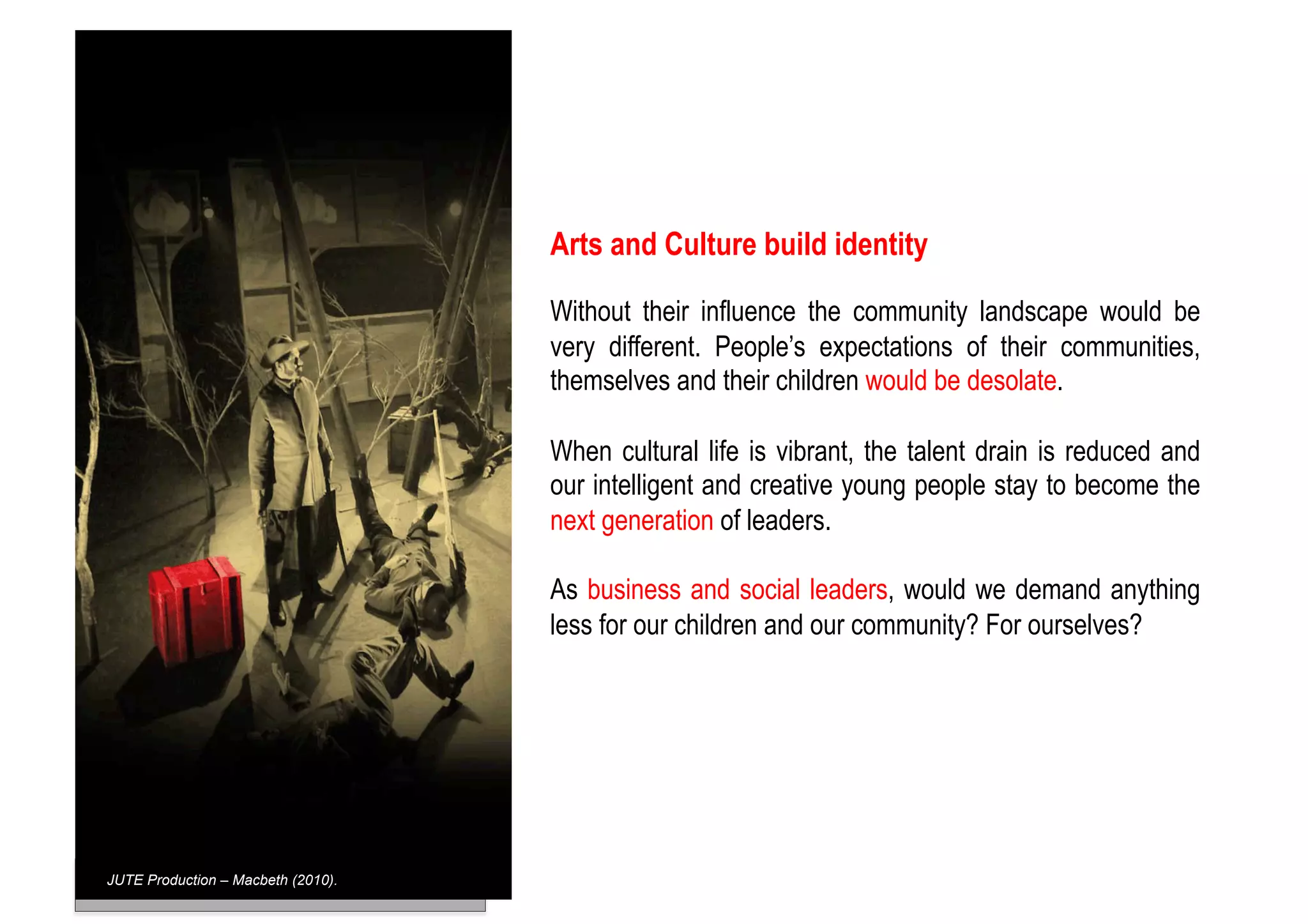 JUTE Theatre Company Case for Support Presentation | PDF | Theater ...