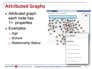 Focused Clustering and Outlier Detection in Large Attributed Graphs | PPT