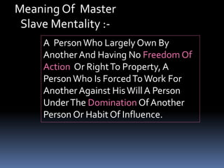 Master Slave Relationship in Robinson Crusoe | PPT