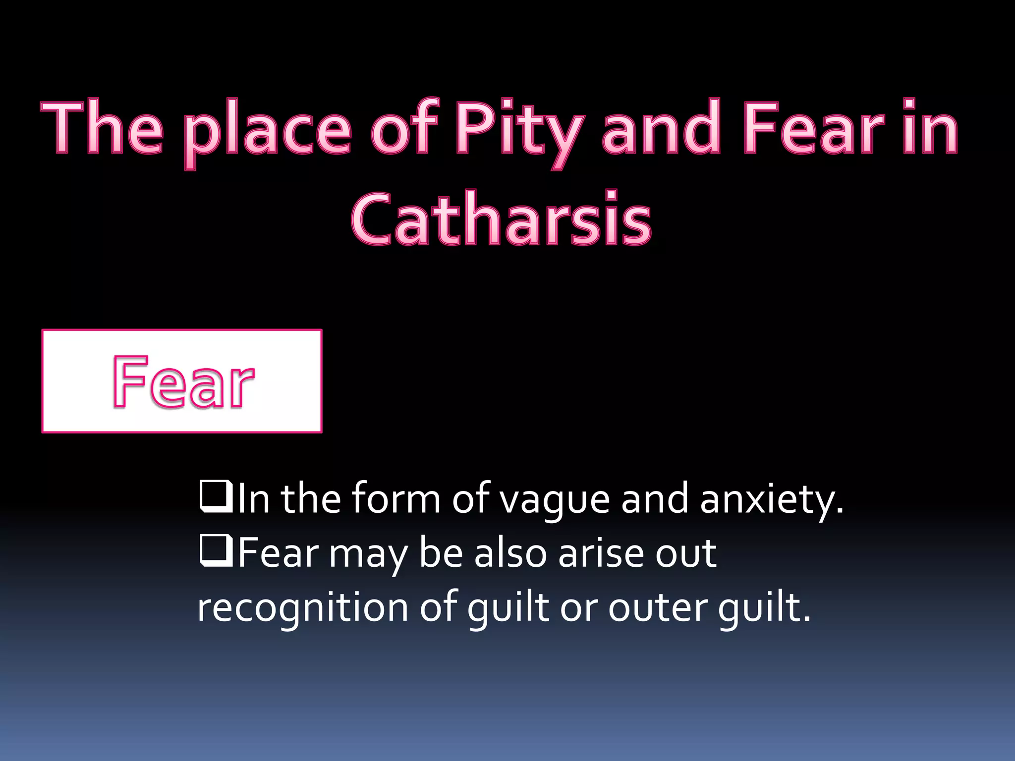 My presentaion on theory of catharsis | PPT