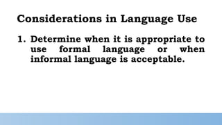 Properties of a Well-written Text: Language use | PPTX | Eye and Vision ...