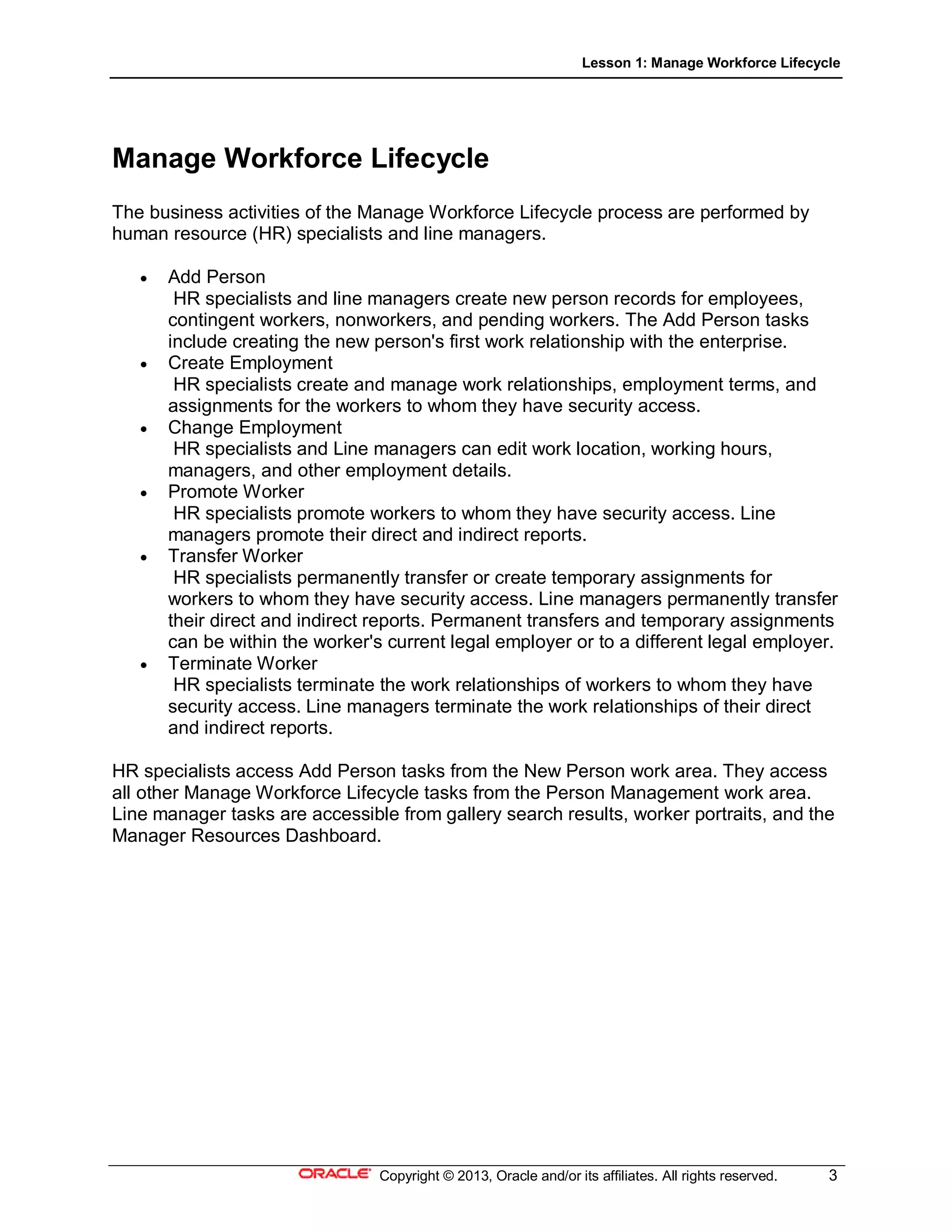 14 manage workforce lifecycle | PDF