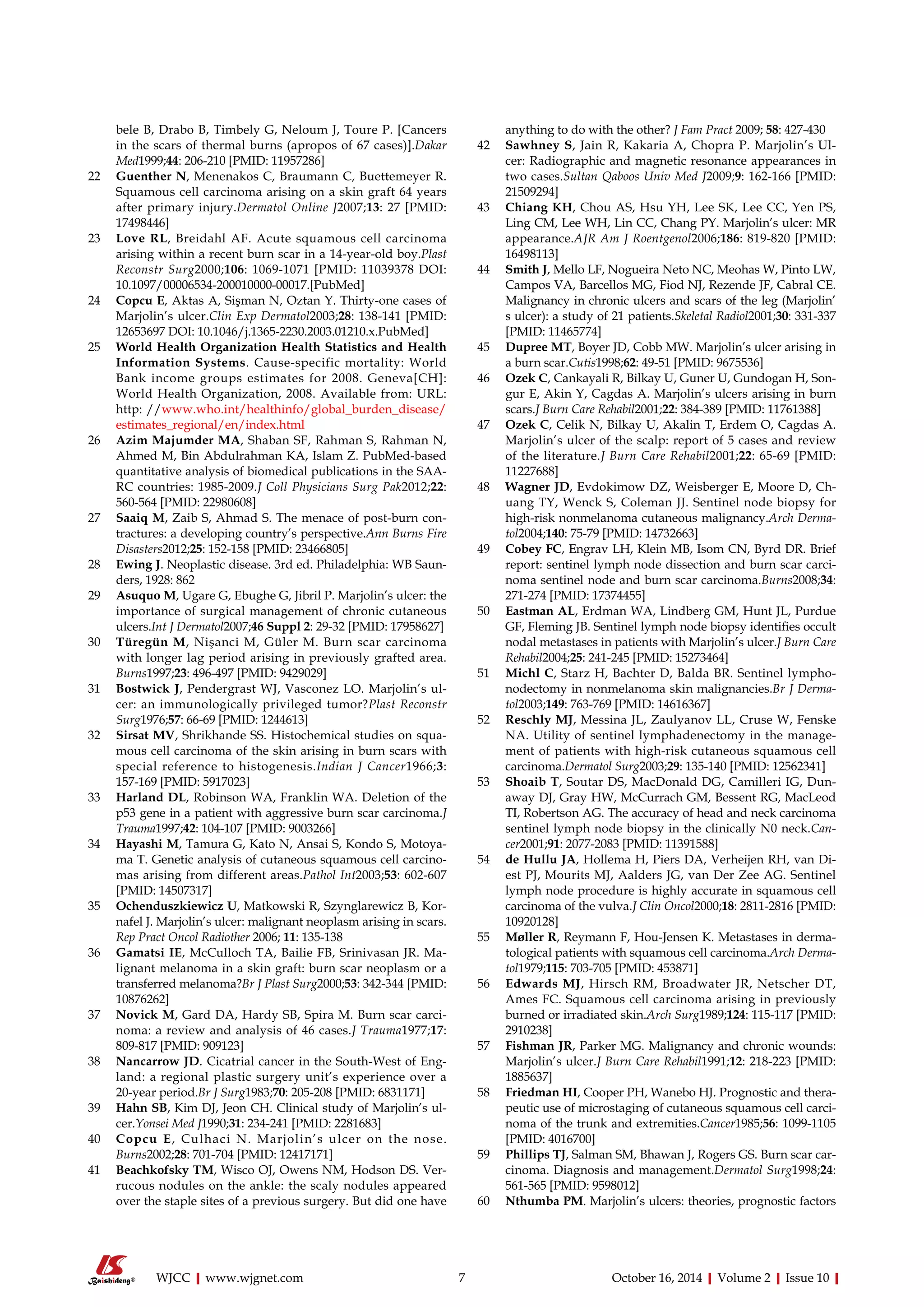 Marjolin's ulcers | PDF