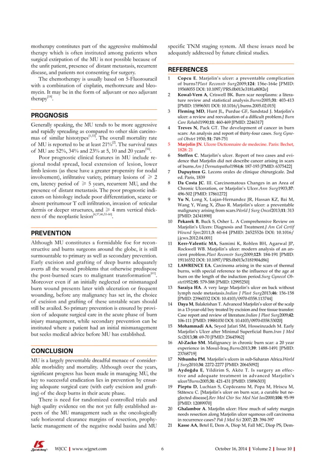 Marjolin's ulcers | PDF | Injuries | Diseases and Conditions