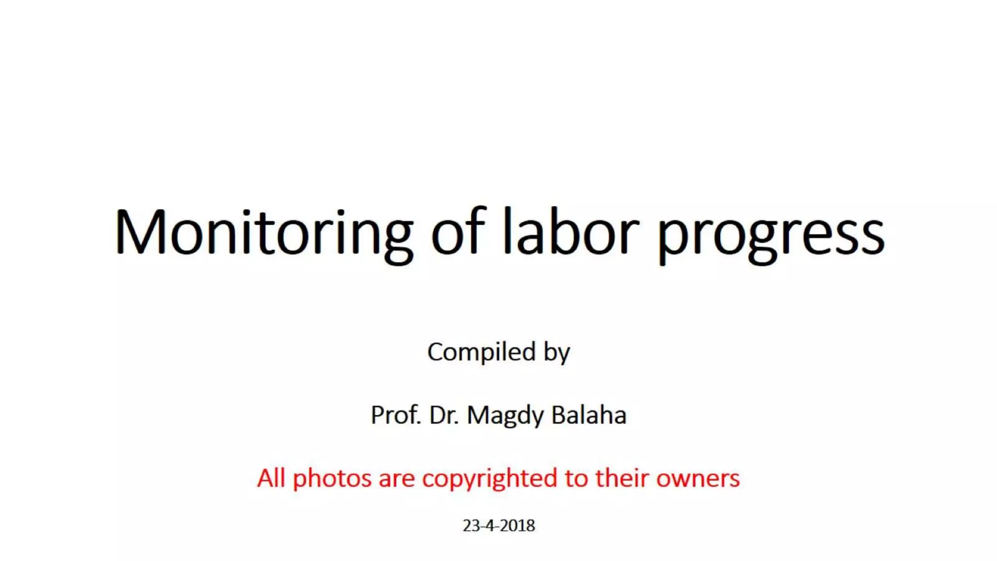 14 monitoring of labor progress 23-4-2018 | PPT