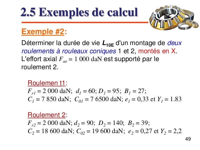 14 montages et calculs des roulements