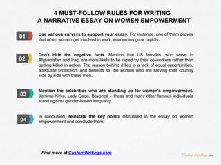 COMPLETE GUIDE ON WRITING A NARRATIVE ESSAY ON WOMEN EMPOWERMENT | PPT
