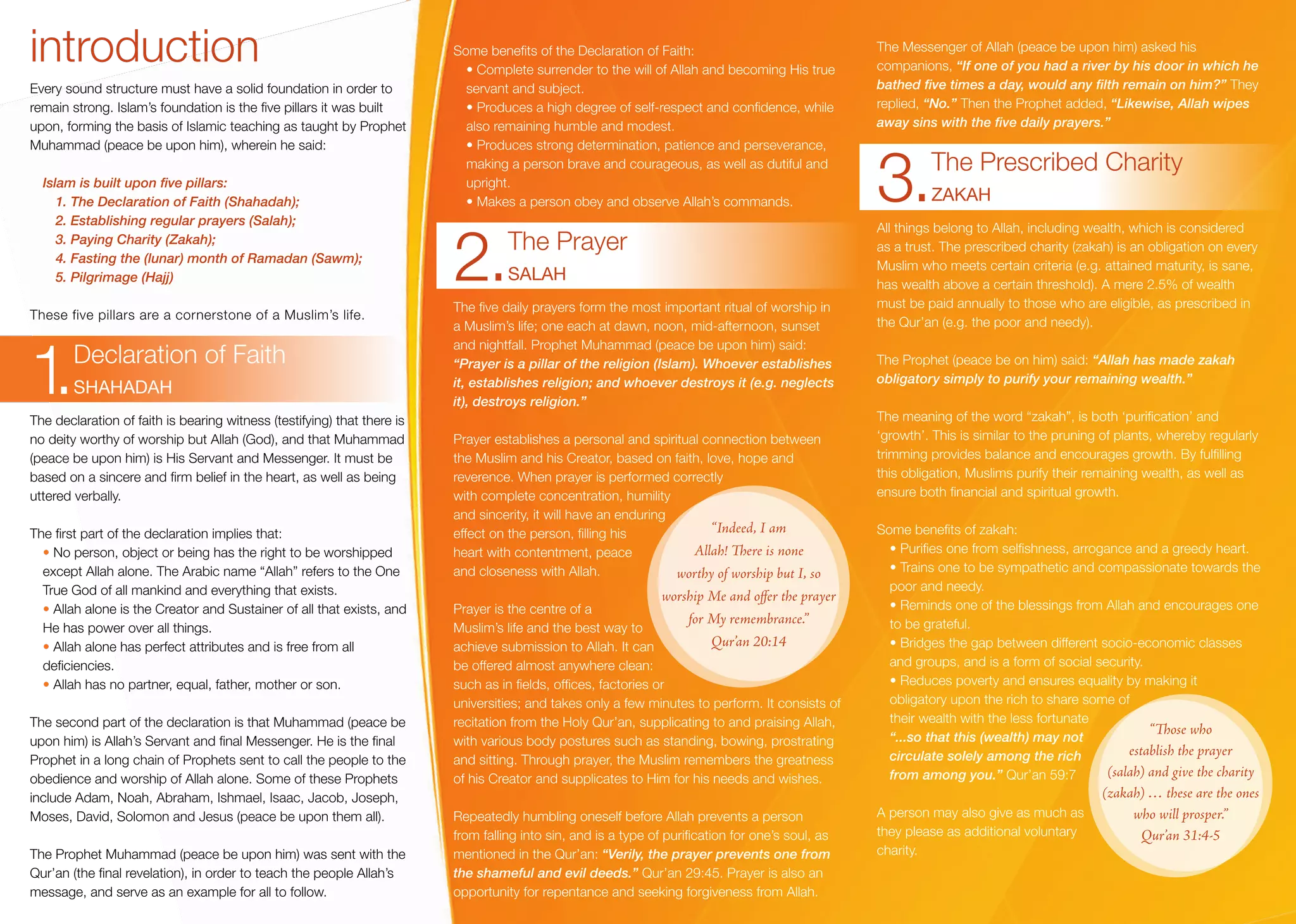 Pillars of Islam pamphlet | PPT