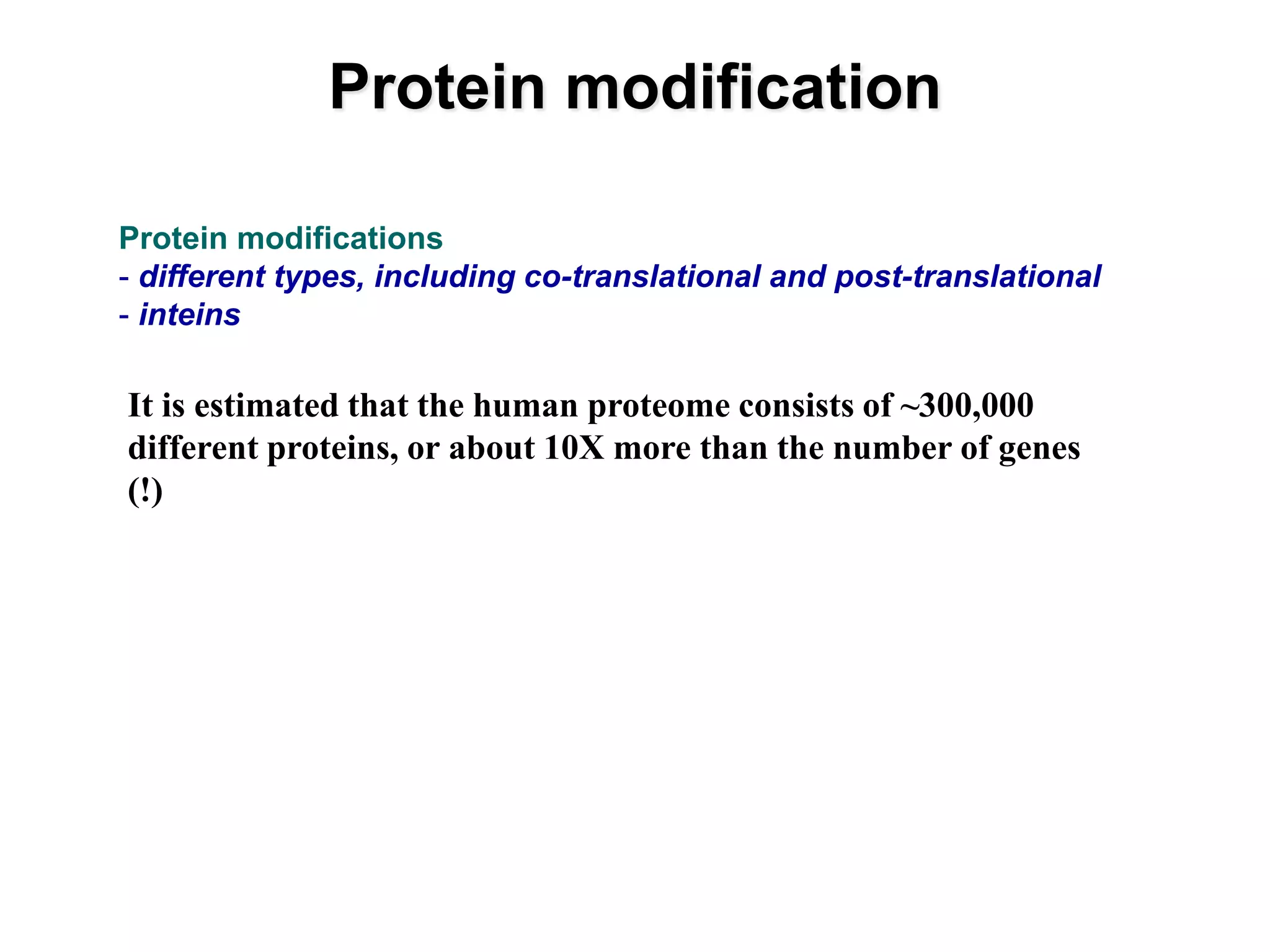 Post Translational Modifications Ppt