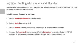Improving the solution time of TIMES by playing with CPLEX/Barrier | PDF