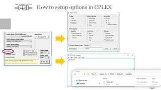 Improving the solution time of TIMES by playing with CPLEX/Barrier | PPT